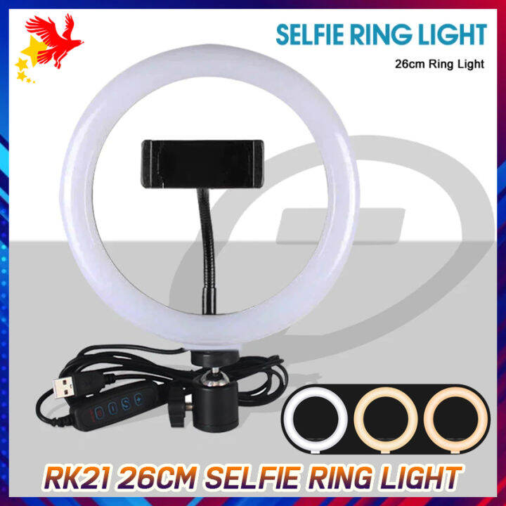 RK21 10”/26CM Selfie Beauty LED Ring Light Photo Studio Video Camera ...