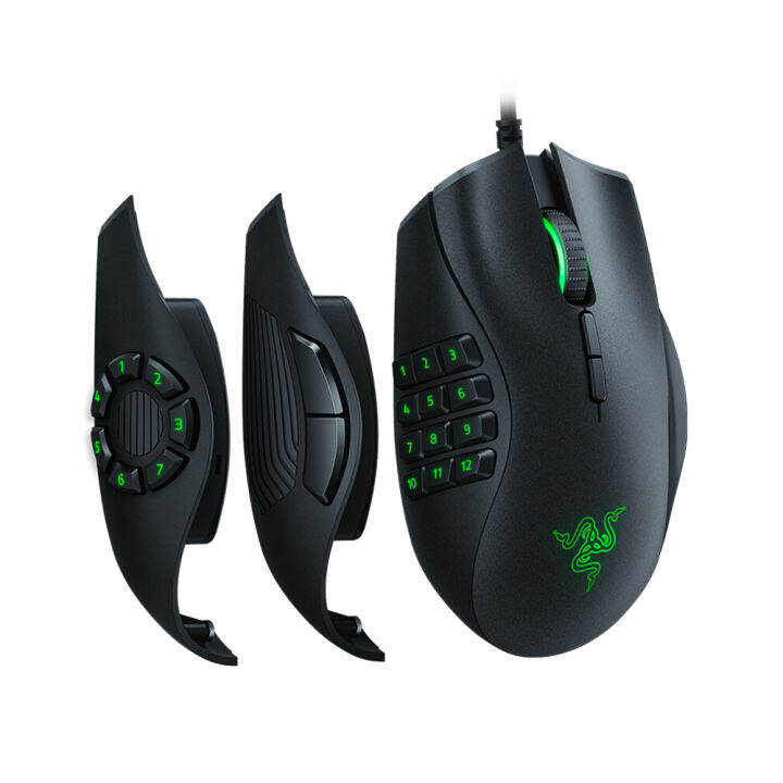 Razer Naga Trinity เมาส์สำหรับเล่นเกมแบบมีสายหนู16,000จุดต่อนิ้ว ...