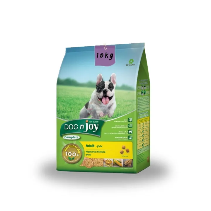 (ฟรีค่าจัดส่ง)Dog'n joy Complete Vegearian 10kg-Exp08/23 สุนัขโต สูตรเจ ...