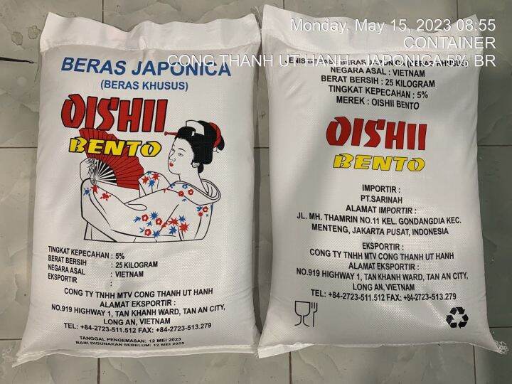 Beras Jepang / Japonica Rice Merek OISHII BENTO Repack 1 Kg | Lazada ...