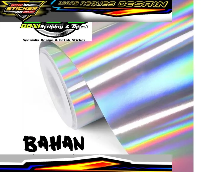BSD [PROMO] Decal sticker bahan Hologram / Chrome pelangi full body KLX ...