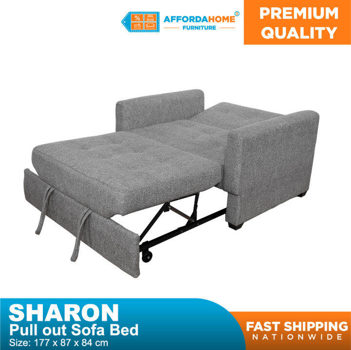 SHARON SOFA BED sofa bed lazy sofa Wash-free technical cloth wood sofa ...