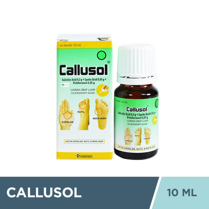 Callusol 10ml - Cairan Obat Tetes Untuk Atasi Mata Ikan, Kutil, dan ...