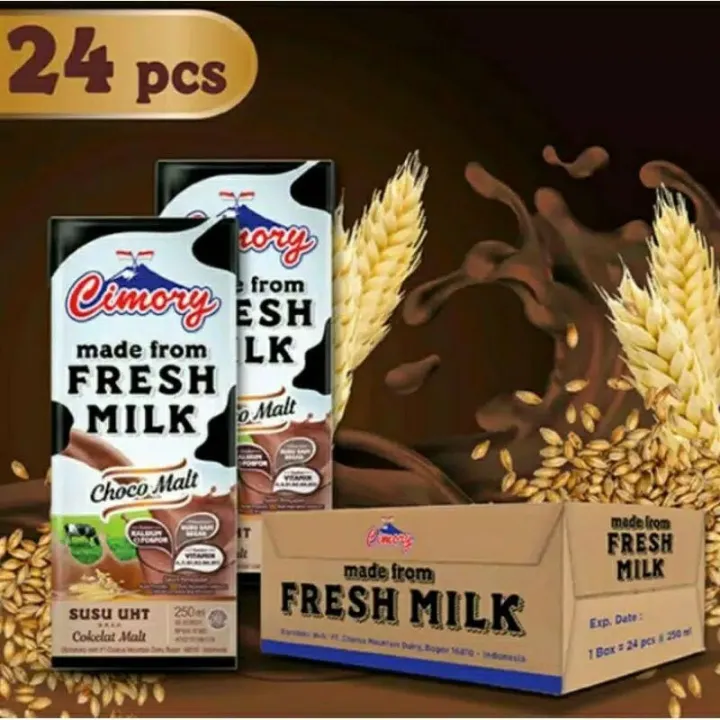 Cimory Susu Uht 250ml Rasa Choco Malt/Karton(isi 24 kotak) | Lazada ...