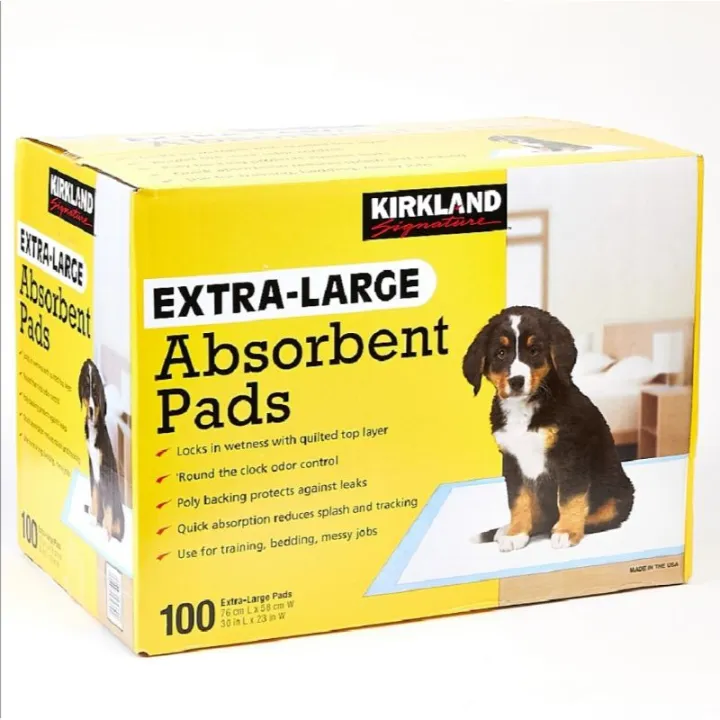 Kirkland Signature Extra-Large Absorbent Pads, 100 Large Pads, 30x23 ...