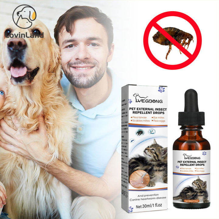 30ml Pet Dog Cat Anti-flea Drop Insecticide Flea Lice Insect Treatment ...