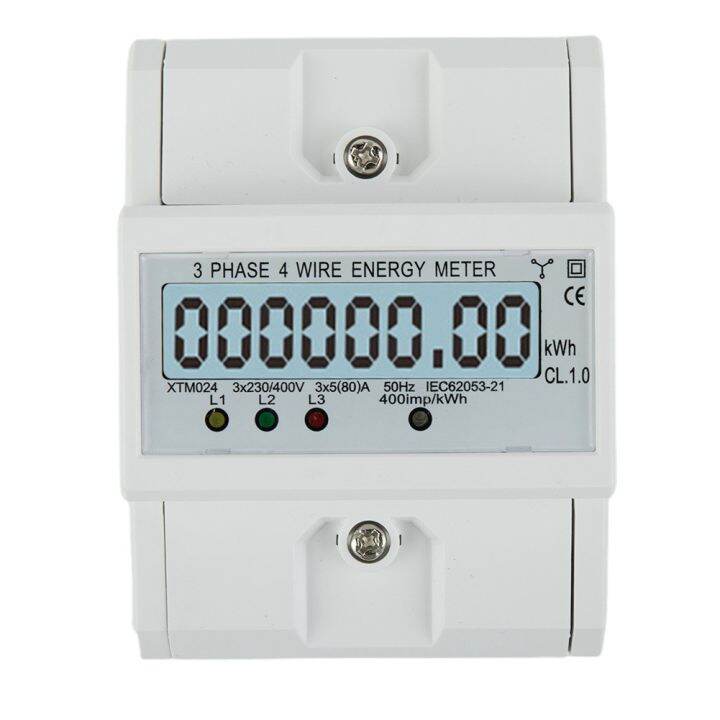 100 X 71 X 65mm Three Phase Meter 3-Phase Digital Electricity Energy ...