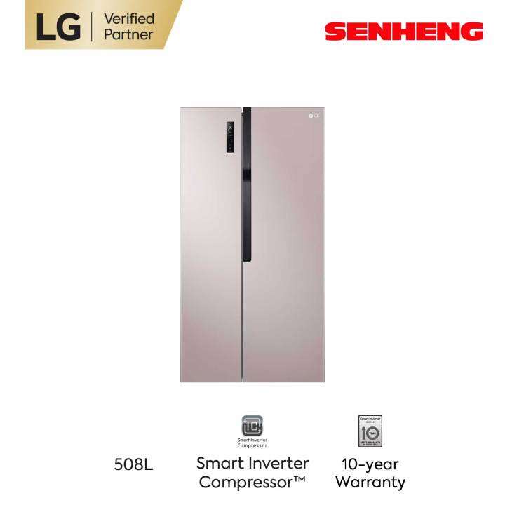 LG 508L Side-by-Side Fridge GC-B507PGAM in Gold Finish | Lazada