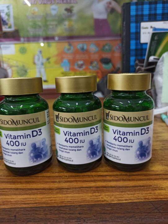 SIDOMUNCUL VIT D 400 IU ISI 50 CAPSUL | Lazada Indonesia