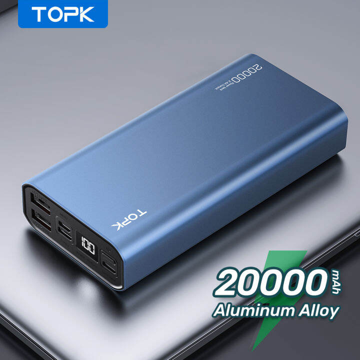 TOPK I2006P 20000 mAh Power Bank 10W PD Triple Inputs and Dual Outputs ...