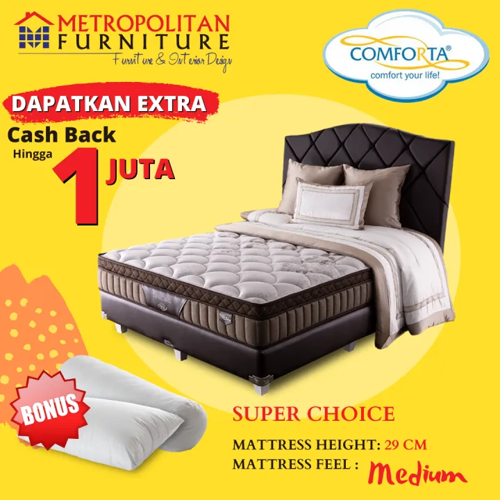 Springbed COMFORTA Super Choice FULL SET / Kasur Spring bed / Matras / Mattress | Lazada Indonesia