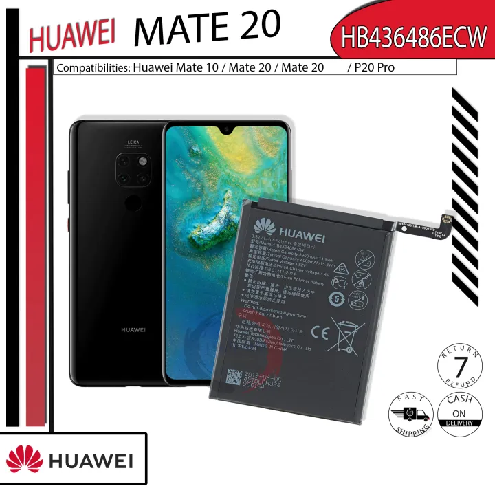 Huawei MATE 20 Battery Model: HB436486ECW (4000mAh) Original Equipment Manufacturer | Lazada PH