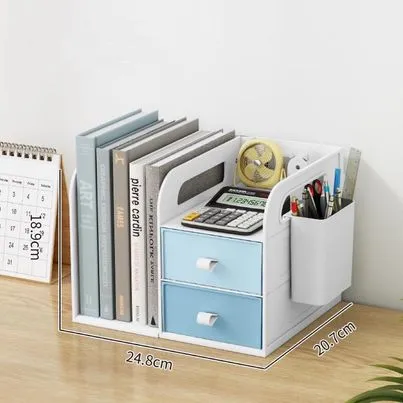 H10 Bookshelf Folder Storage Box on The Desk Simple File Rack Pen ...