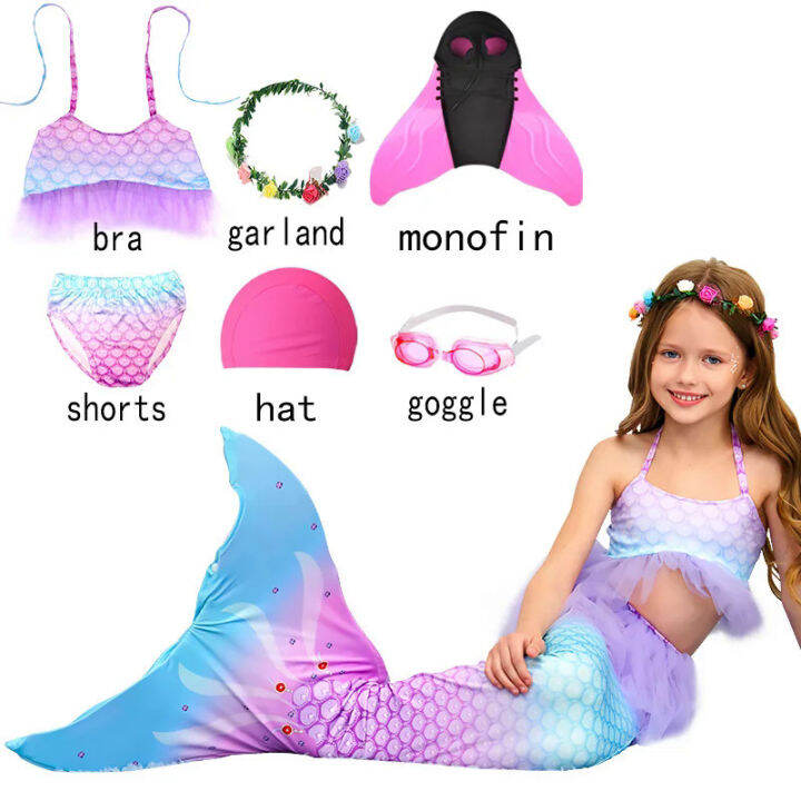 Fancy Mermaid Tails Costumes Dress Cosplay Swimsuit Summer Holiday ...