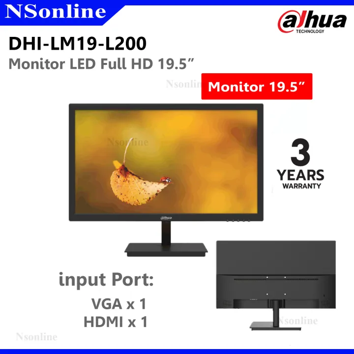 DAHUA : LED MONITOR (จอภาพมอนิเตอร์) 19.5" รุ่น DHI-LM19-L200 | Lazada.co.th