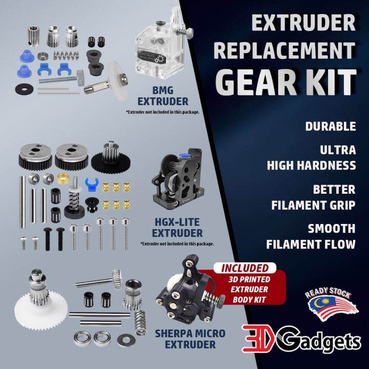 Extruder Replacement Gear Kit for BMG / HGX-Lite / Sherpa Mini / Sherpa ...