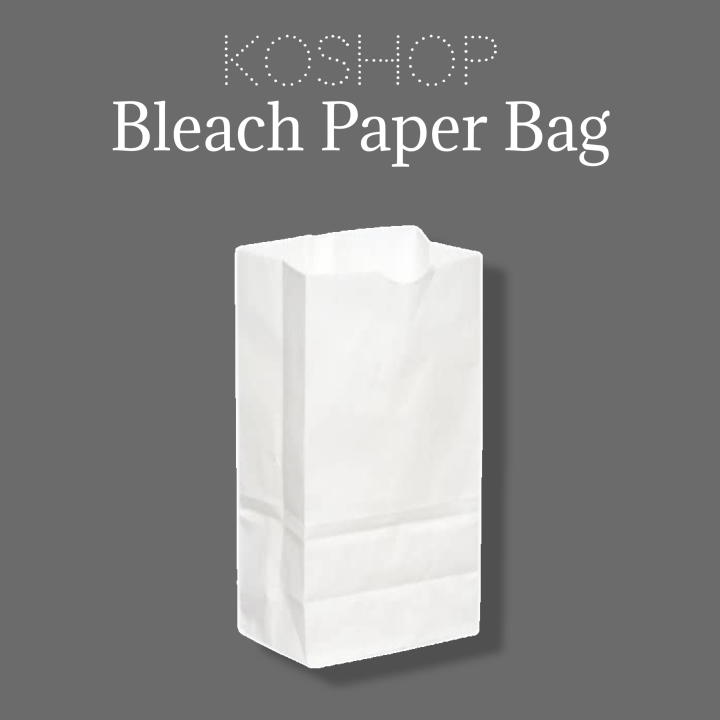 Bleach Paper Bag / White Paper Bag / Bleach Take Out Bag / Bleach Kraft ...
