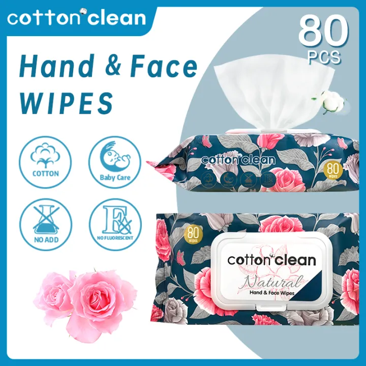 Cotton Clean Organic Wet 1 Pack 80 Pcs Daily Use Baby Powder Scented ...
