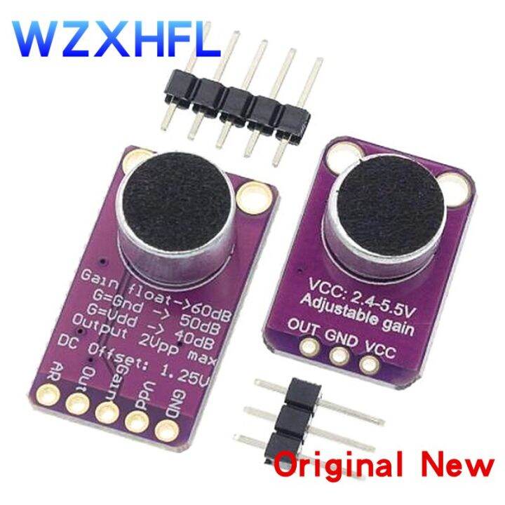 MAX9814 Microphone AGC Amplifier Board Sound Sensor Module Auto Gain Control Attack for Arduino ...