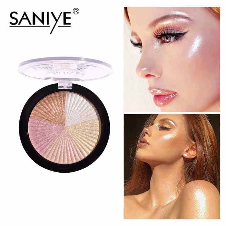 SANIYE 【BPOM】 5 Warna Shimmer Wajah Highlighter Dan Eyeshadow Palette ...