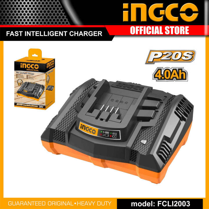 INGCO 20V Fast Intelligent Charger 4.0Ah P20S FCLI2003 IHT | Lazada PH