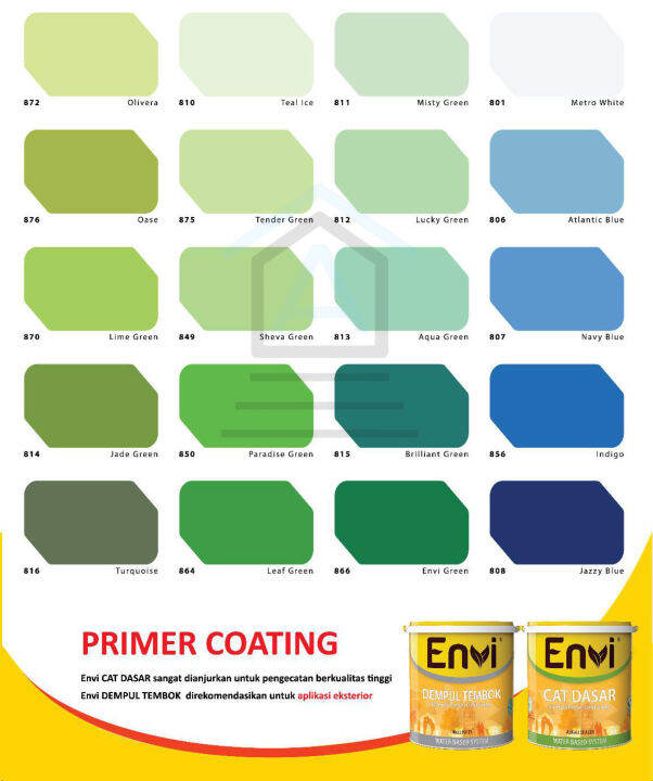 Cat Dinding Dalam / Cat Tembok Interior Envi Tinting 5Kg | Lazada Indonesia