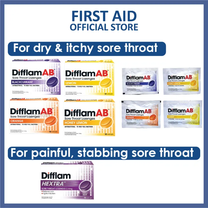 Lozenges Difflam AB / Hextra Sore Throat | Lazada