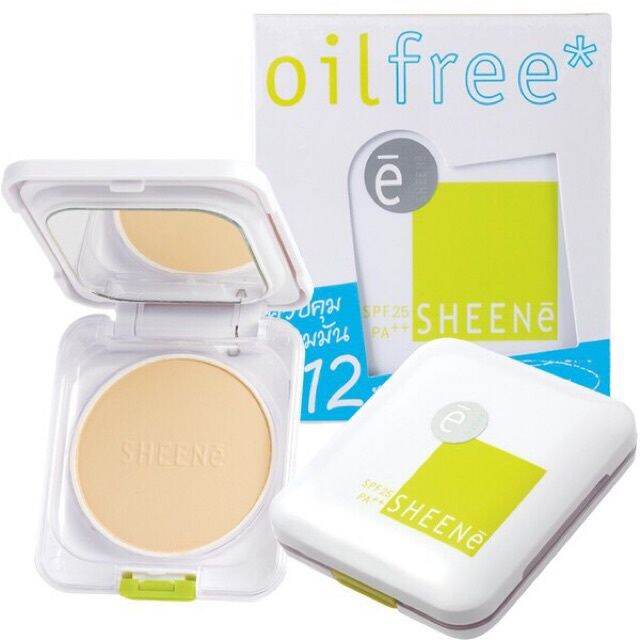 SHEENE Oil Free แป้งพัฟ ตลับจริง+รีฟิล/รีฟิล+รีฟิล มีให้เลือก 2 เบอร์ ...