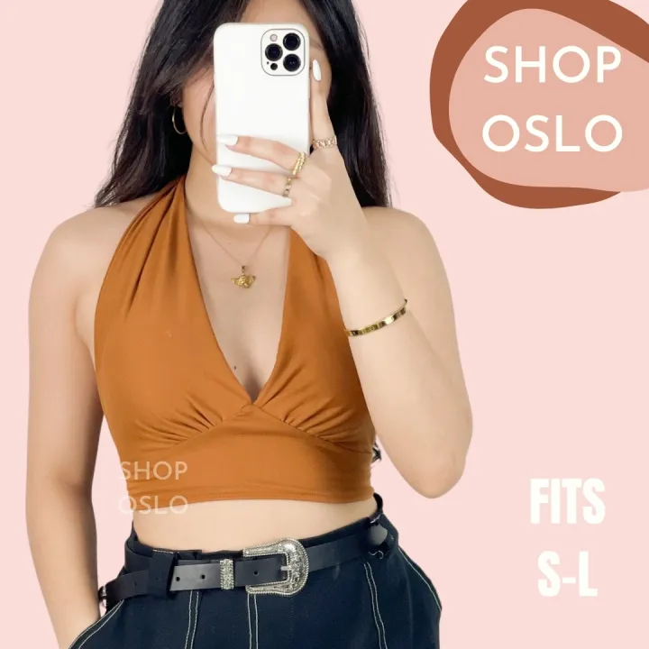 Women Halter Top Tie Cropped Top Halter Sando | Lazada PH