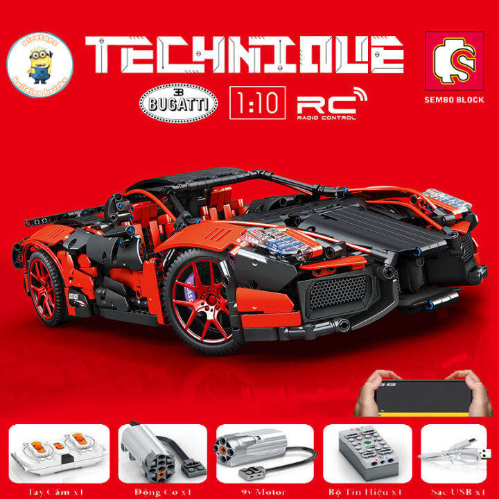 ( 1: 10 ) Đồ Chơi Lắp Ráp Xếp Hình SEMBO Siêu Xe Bugatti La Voiture ...