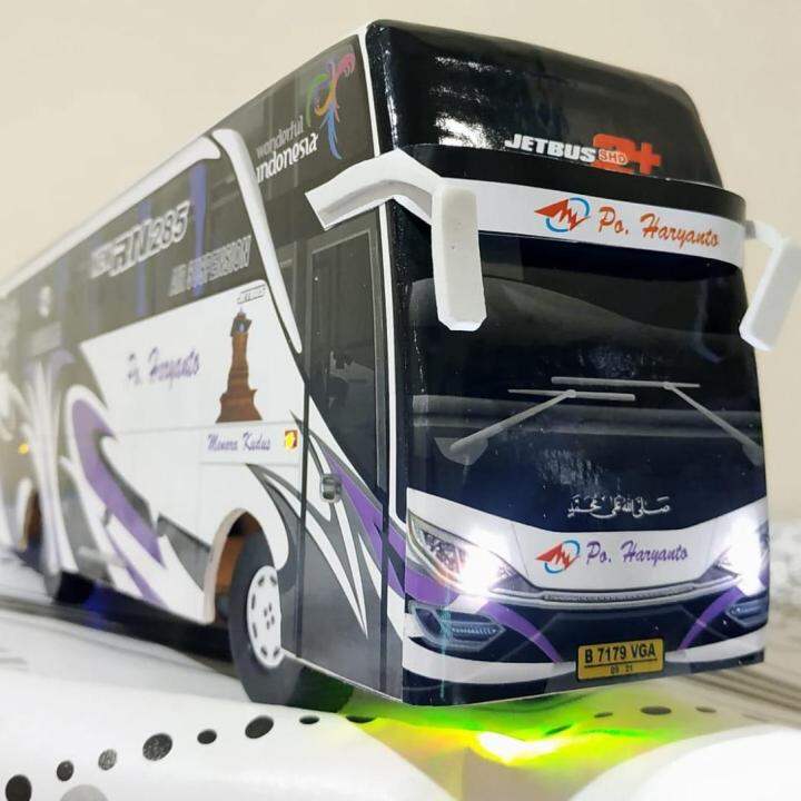 miniatur bus bis / mainan bus bis shd HARYANTO UNGU plus lampu | Lazada ...
