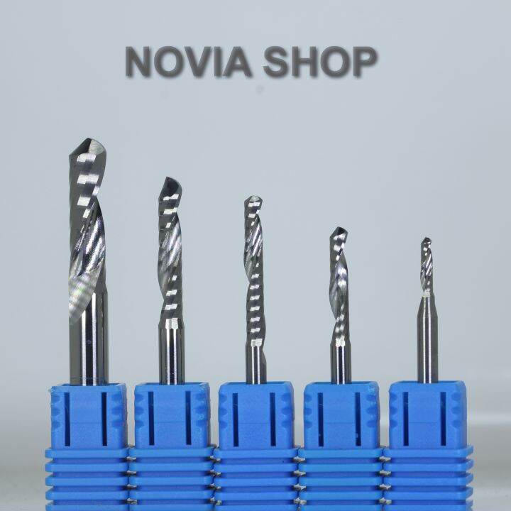 Mata CNC Router Ballnose 1 Flute u/ ukir carving 3D kayu akrilik ...