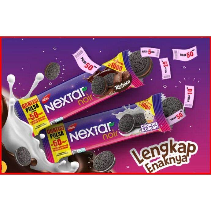 Nabati Nextar Noir Cookies and cream and ricoco Harga Satuan | Lazada ...