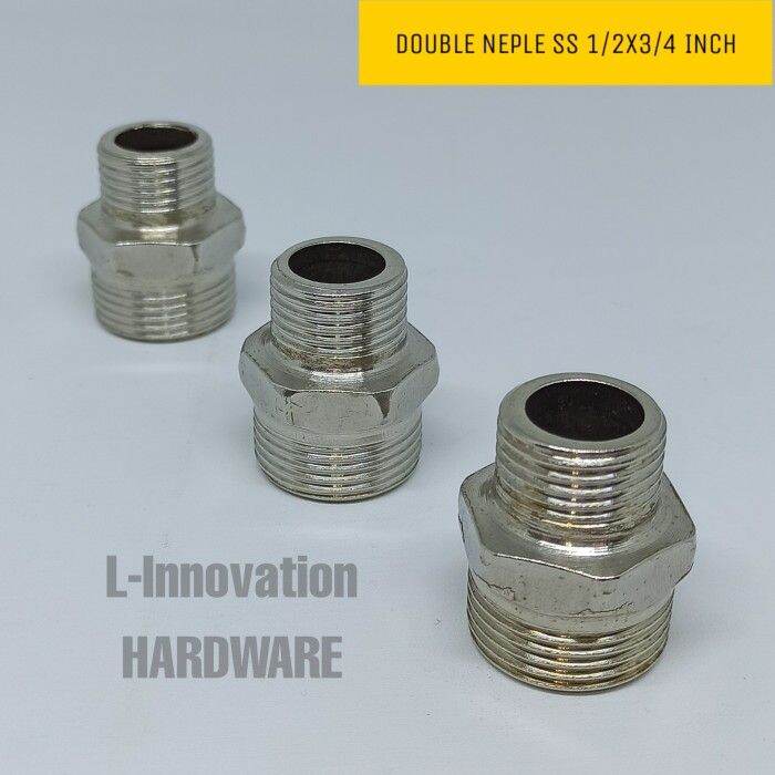 DOUBLE NEPLE STAINLES 1/2 X 3/4 INCH ANTI KARAT | Lazada Indonesia