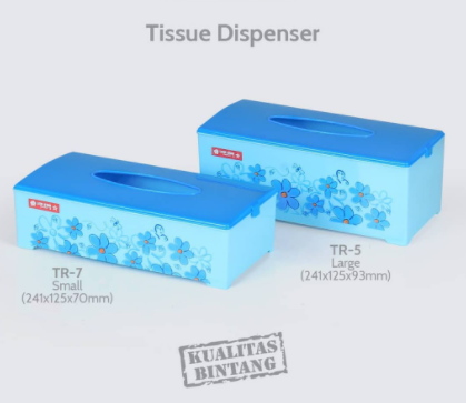 Tempat Tisu Plastik Lion Star Ukuran Small ( TR-7 ) dan Large ( TR-5 ...
