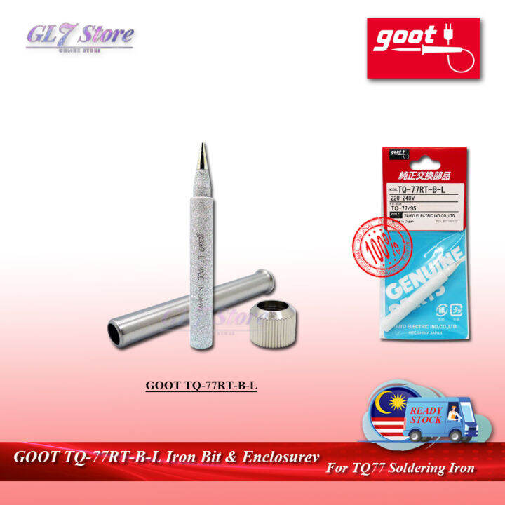 ORIGINAL GOOT TQ-77-RT-B-L SOLDERING TIP / ENCLOSURE & NUT FOR GOOT ...
