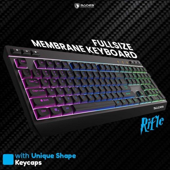 Sades RIFLE Fullsize Membrane - Gaming keyboard | Lazada Indonesia