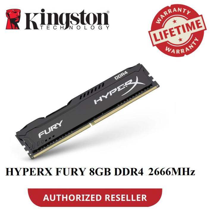 Kingston HyperX FURY 8GB 2666MHz DDR4 CL16 DIMM HX426C16FB2/8 - Black ...