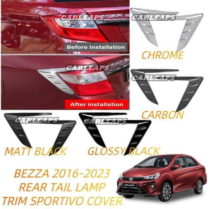 Carleaps perodua bezza 2016-2023 rear tail lamp trim cover sportivo ...