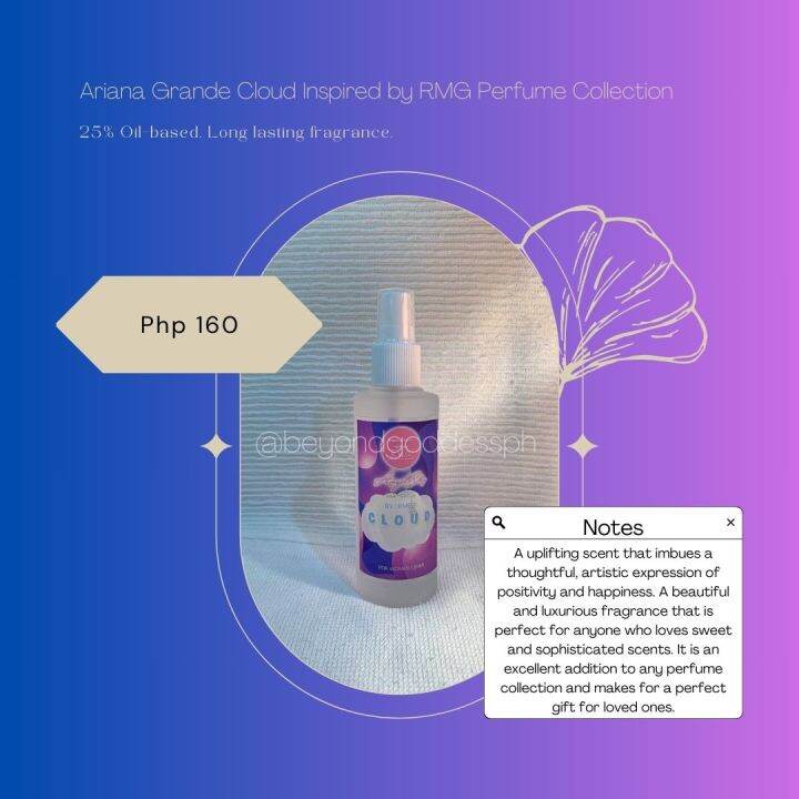 Ariana Grande Cloud Inspired by RMG Perfume Collection 85 ml | Lazada PH