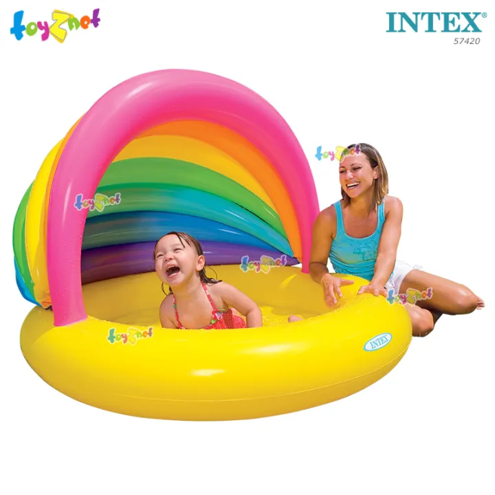 Intex ส่งฟรี สระเด็กสายรุ้ง เรนโบว์เชด รุ่น 57420 | Lazada.co.th