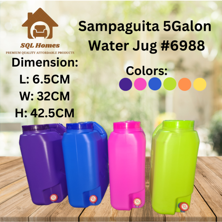 Sampaguita 5 Galon Water Jug | Multi-Color | Twist and flip Faucet ...