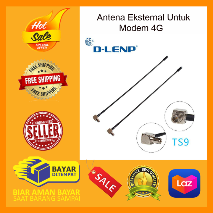 Antena Luar 4G LTE Wifi Antenna External Modem Penangkap Sinyal TS9 ...