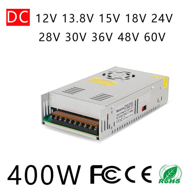 Sw12V13.8V15V18V24V 28V 30V 36V 48V 60V 400W สวิตช์จ่ายไฟสลับหม้อแปลงไฟฟ้า AC DC SMPS แถบไฟ LED ...