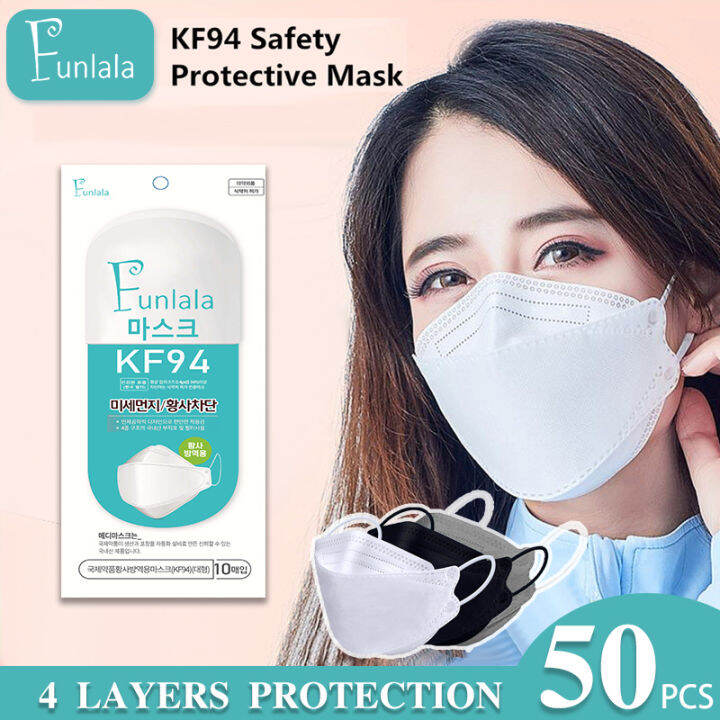 50Pcs KF94 Reusable Washable KF94 facemask KF94 Women Men Adult Face ...