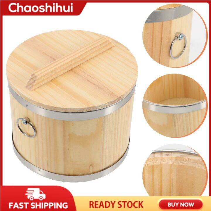Chaoshihui Sushi Barrel Stainless Steel Containers Rice Bowl Mixing ...