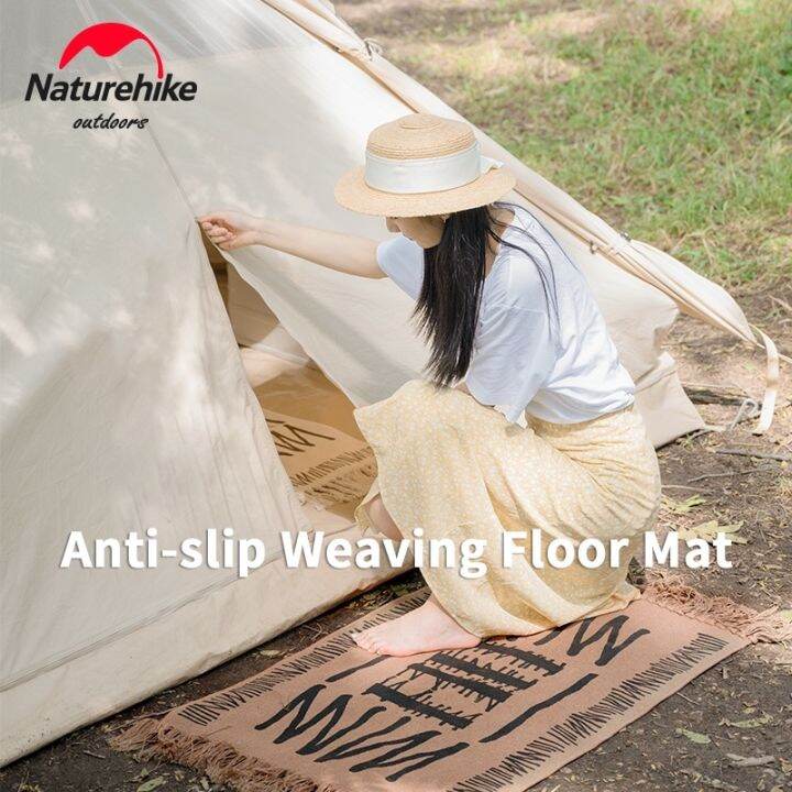 Naturehike พรมปูพื้นน้ำหนักเบามาก,พรมผ้าคอตตอนโพลีเอสเตอร์พิมพ์ลายใช้ในบ้านห้องนอนหรูหรา600ก. ...