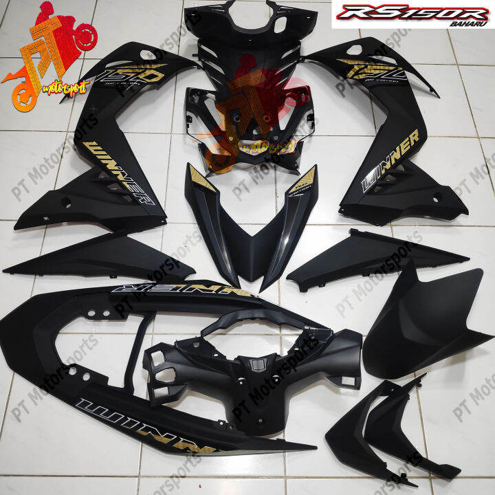 Honda Rs150R Rs150 V1 V2 Cover Set Matt Black Winner Black Ready Stock ...