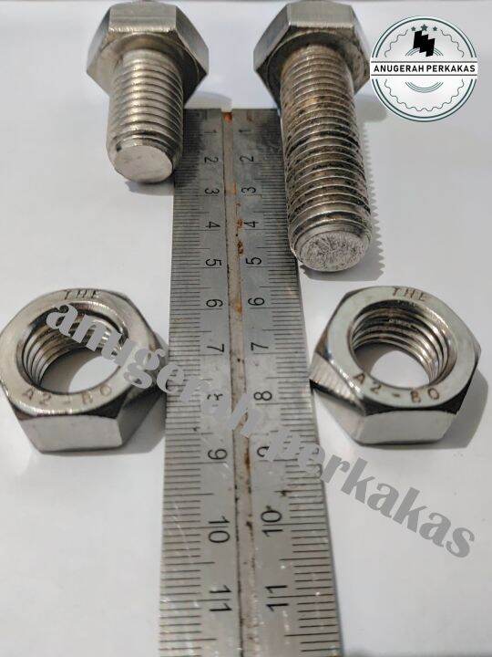 Baut Stainless Steel SUS 304 M16 THE (MINIMAL PEMBELIAN 5 PCS) | Lazada Indonesia