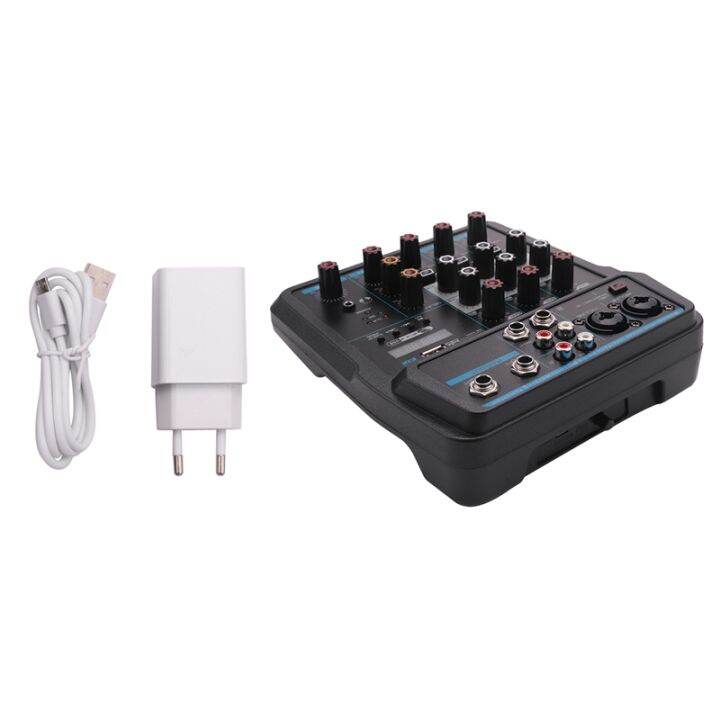 Audio Mixer 4-Channel USB Audio Interface Audio Mixer, DJ Sound ...
